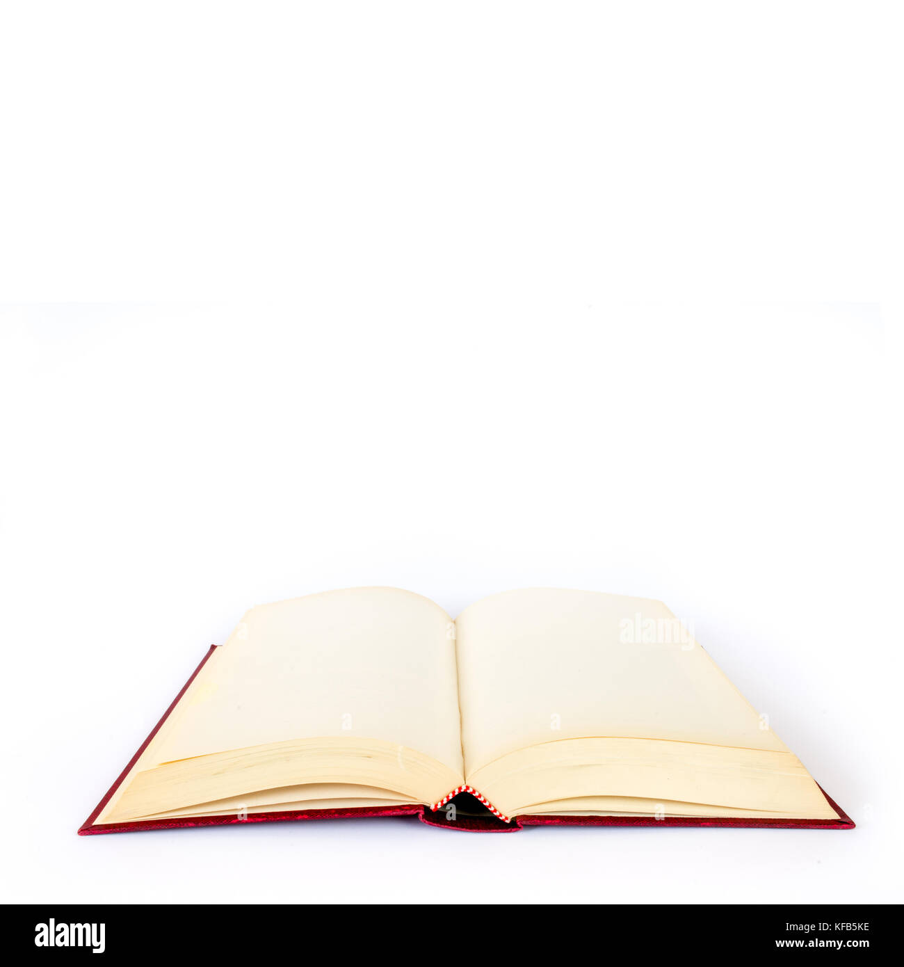 Empty book on white background Stock Photo - Alamy