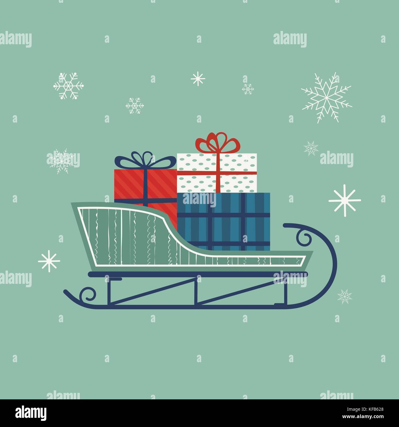 Vintage sledge Stock Vector Images - Alamy