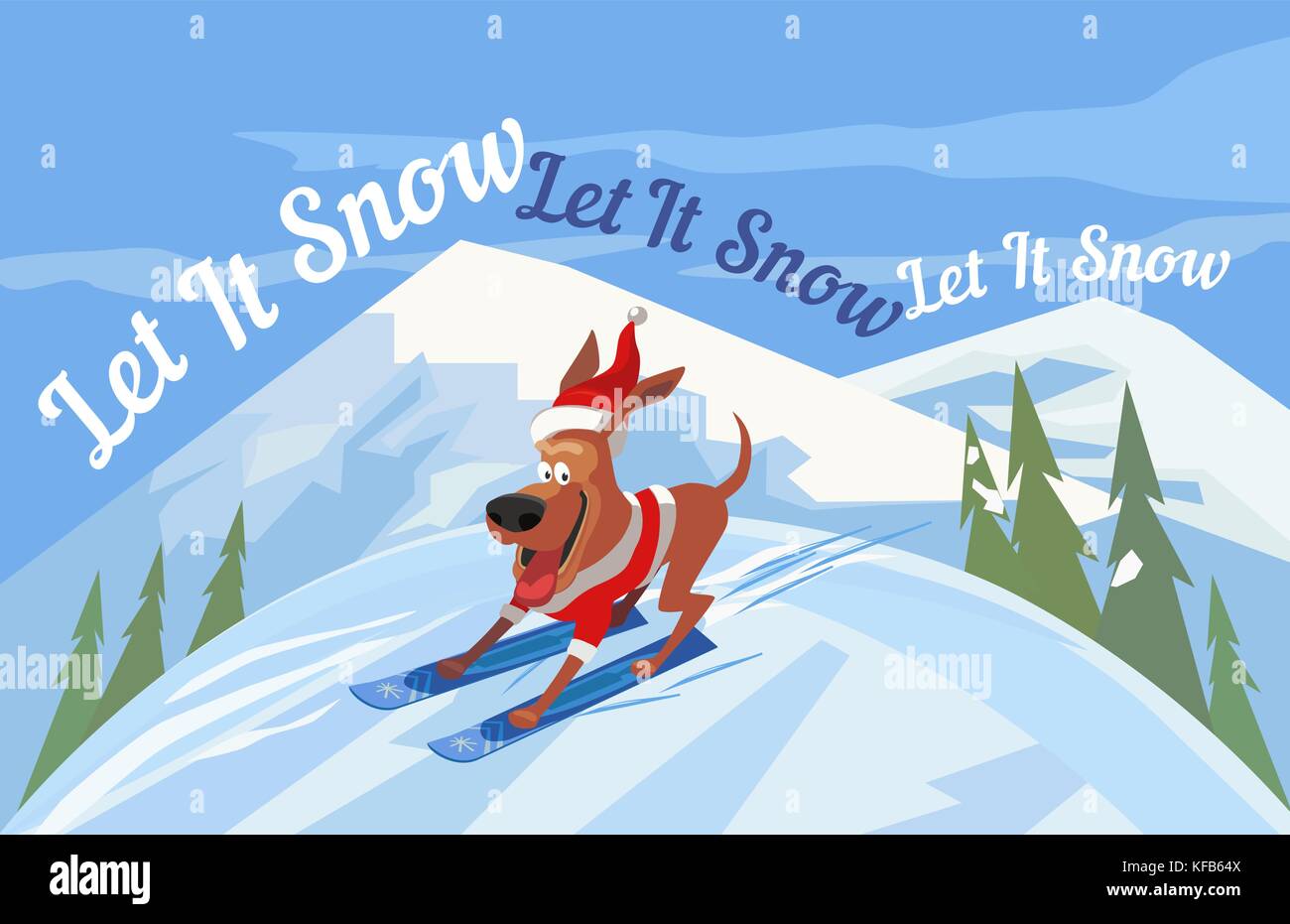 Cartoon Dog Skiing High Resolution Stock Photography and Images - Alamy
