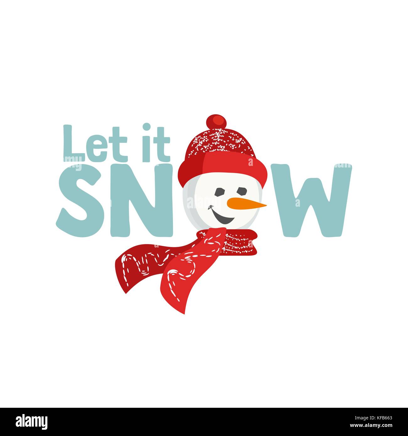 Let it snow vector vectors Cut Out Stock Images & Pictures - Alamy