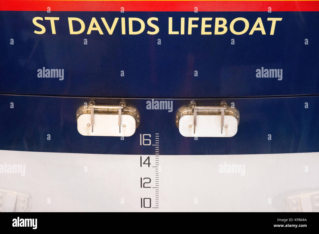 St Davids Tamar Class lifeboat and new boathouse at St Justinians. NOTE ...