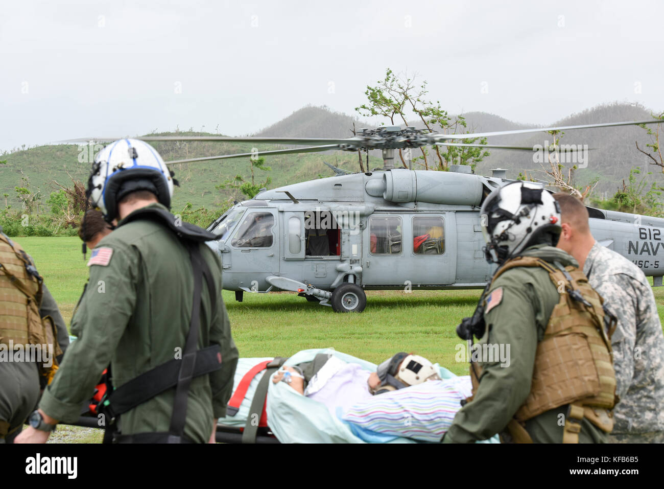 U.S. soldiers transport injured Puerto Rican residents from the 14th ...