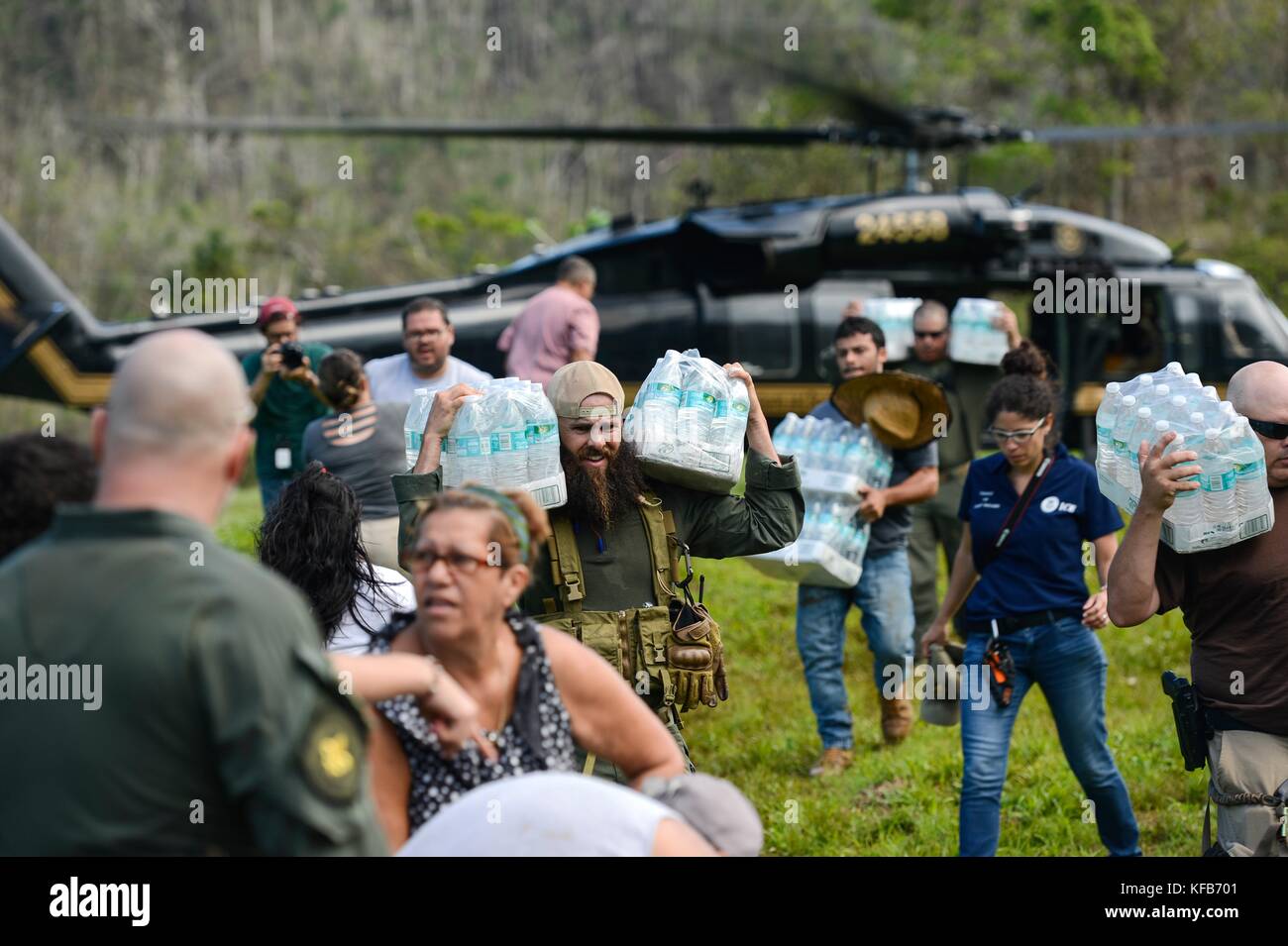 U.S. Department of Homeland Security officers deliver emergency ...