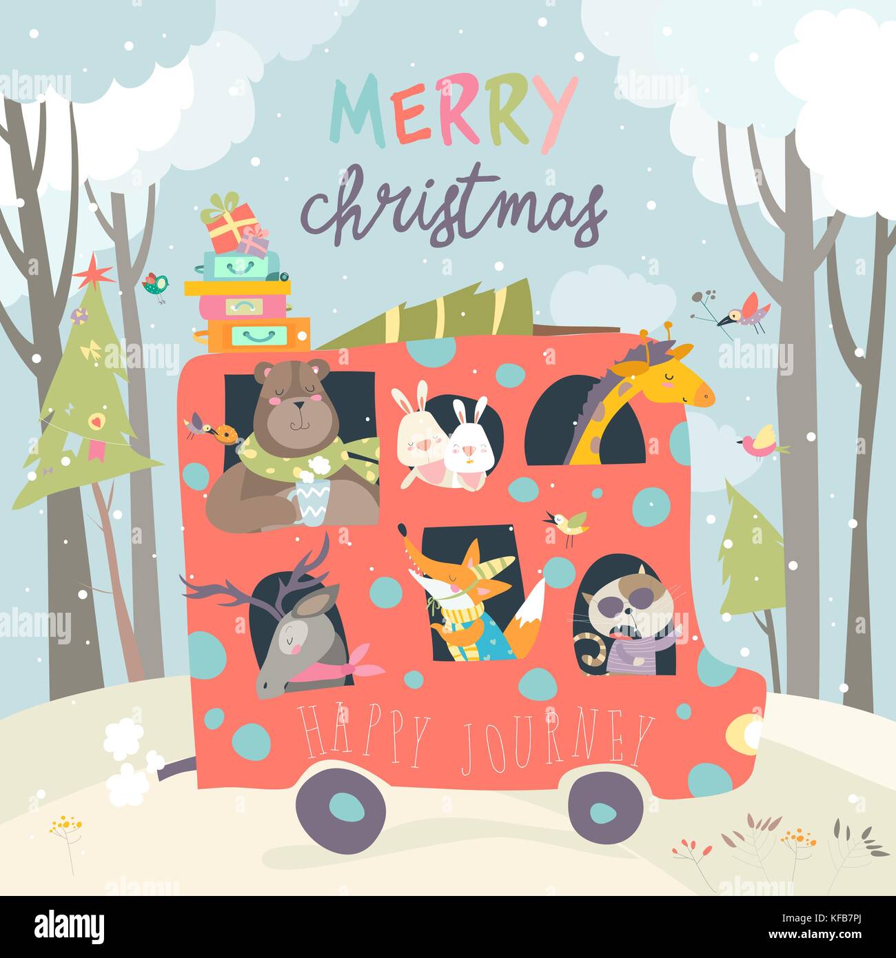 Zoo bus Stock Vector Images - Alamy