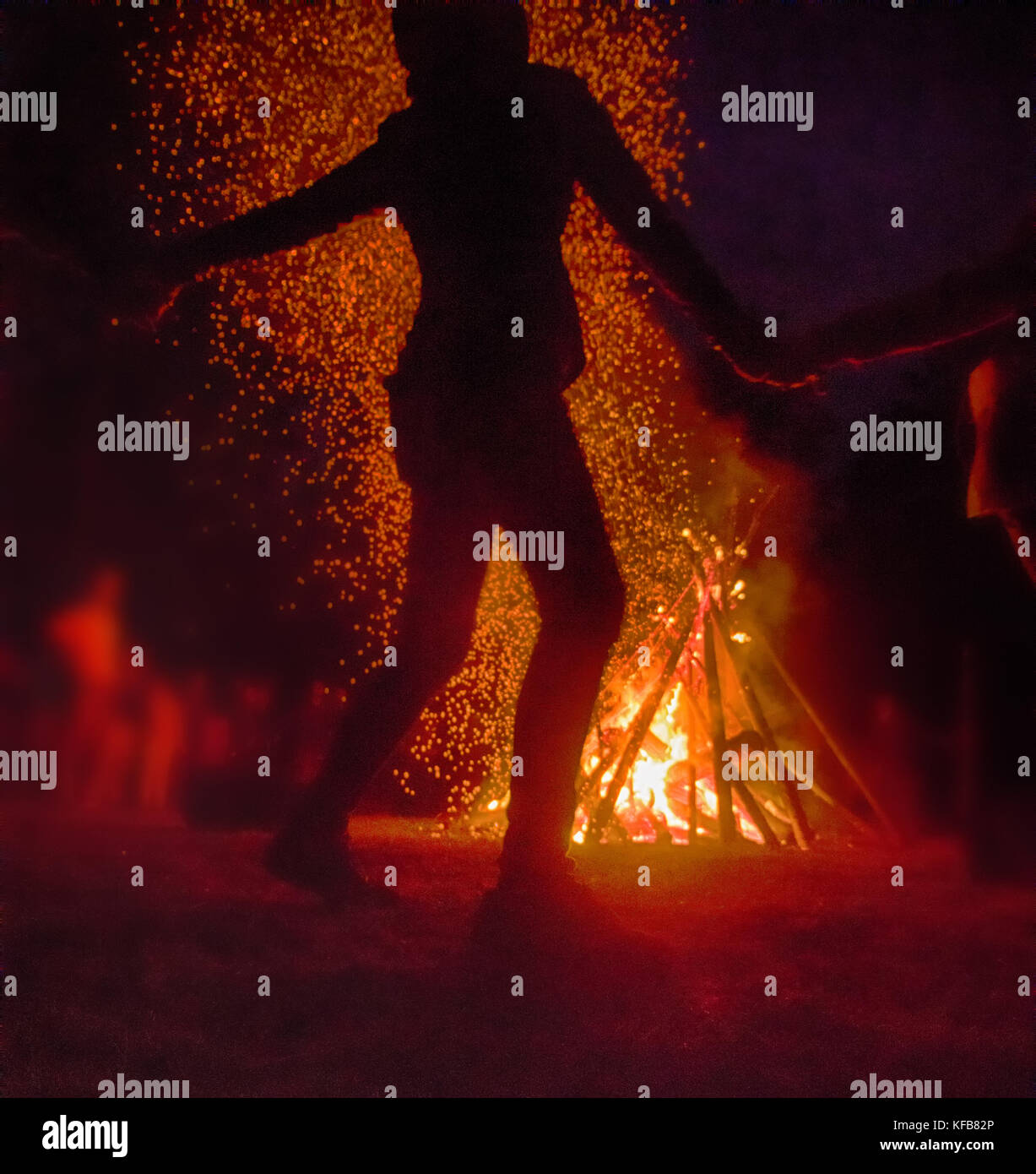 Witch dancing at fire hi-res stock photography and images - Alamy