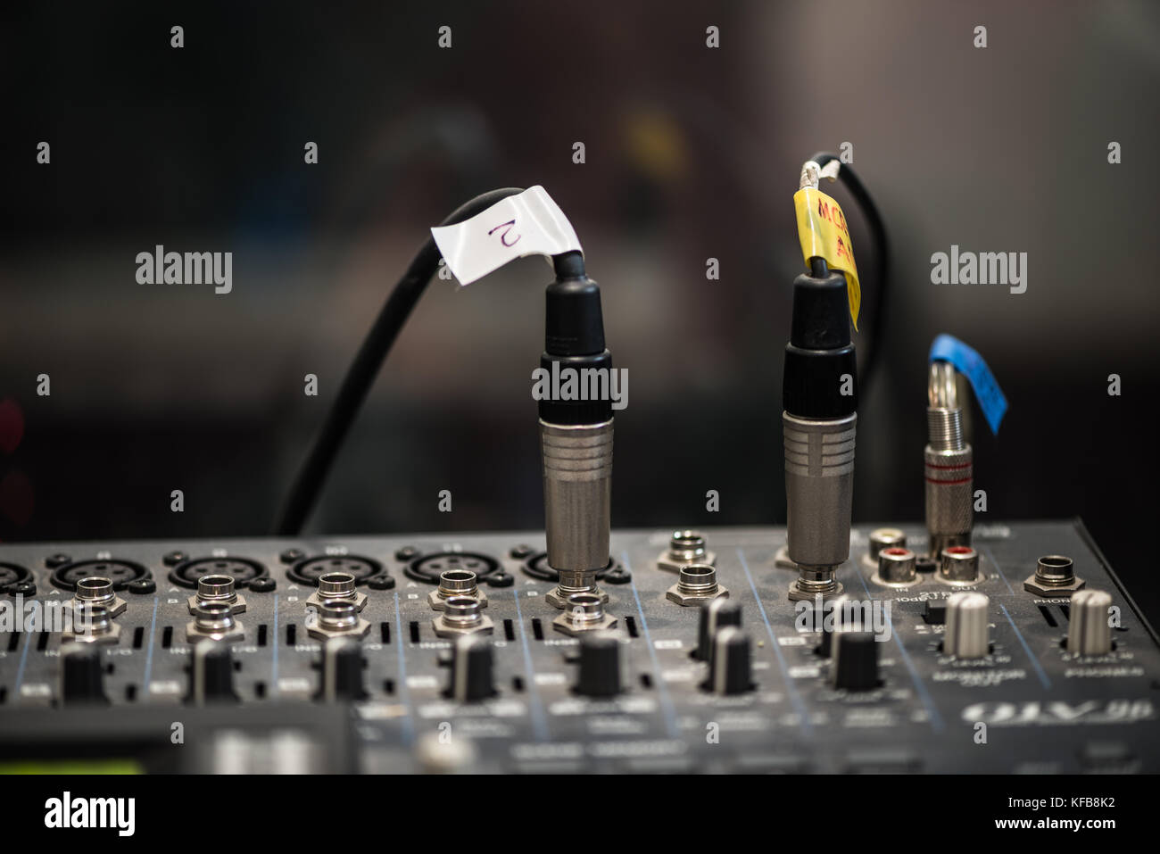 Analogic Sound Mixer. Professional audio mixing console radio and TV ...
