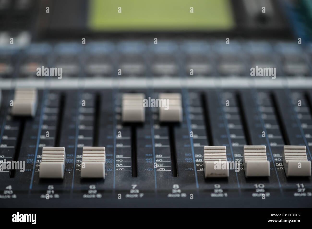 Analogic Sound Mixer. Professional audio mixing console radio and TV ...