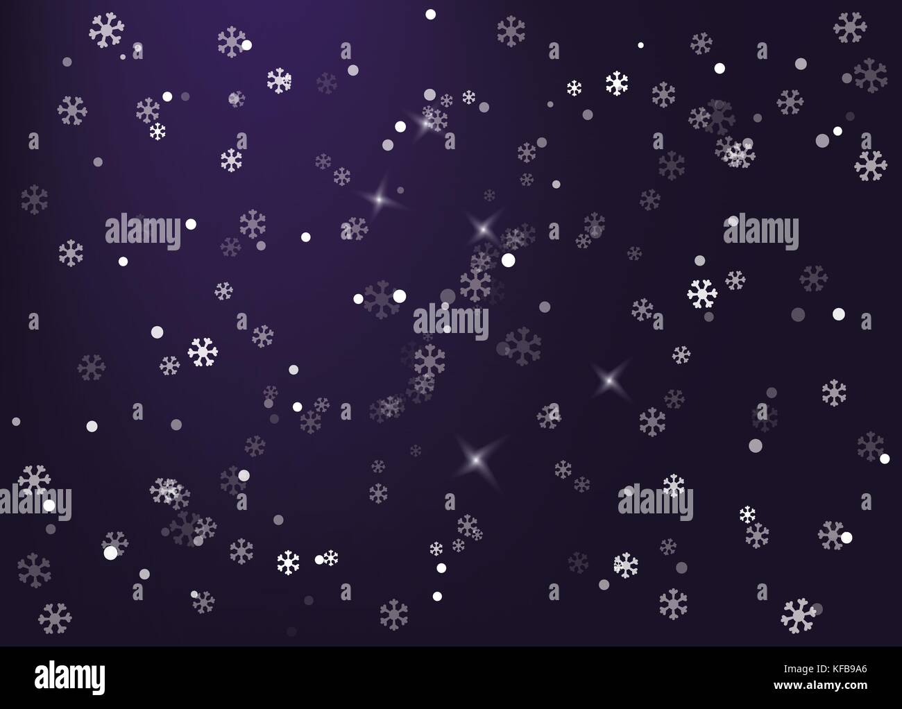 Winter night sky. snow is falling. Showfall Stock Vector Image & Art ...