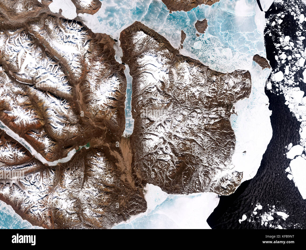 Ranging in color from snow white to turquoise, sea ice lined the ...