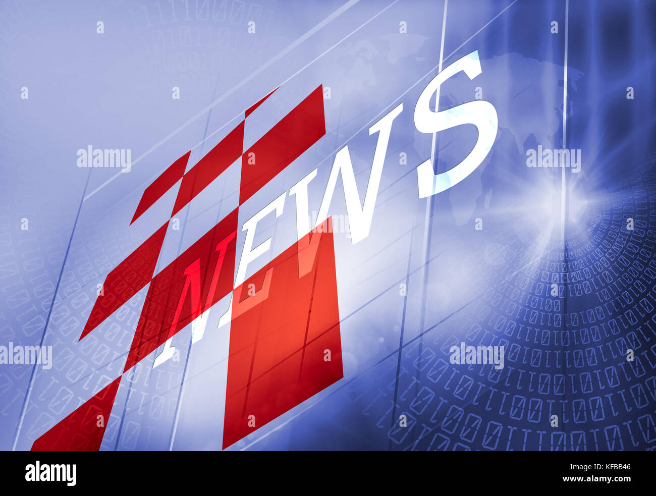 Graphical Digital News Background Stock Photo - Alamy