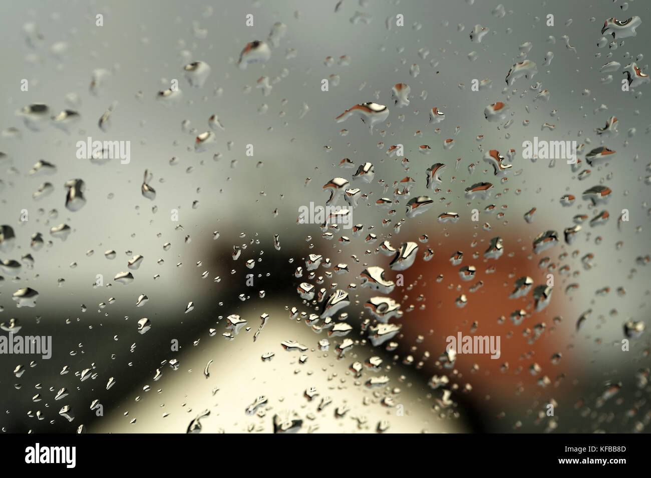 Rain water drops on windows glass Stock Photo - Alamy