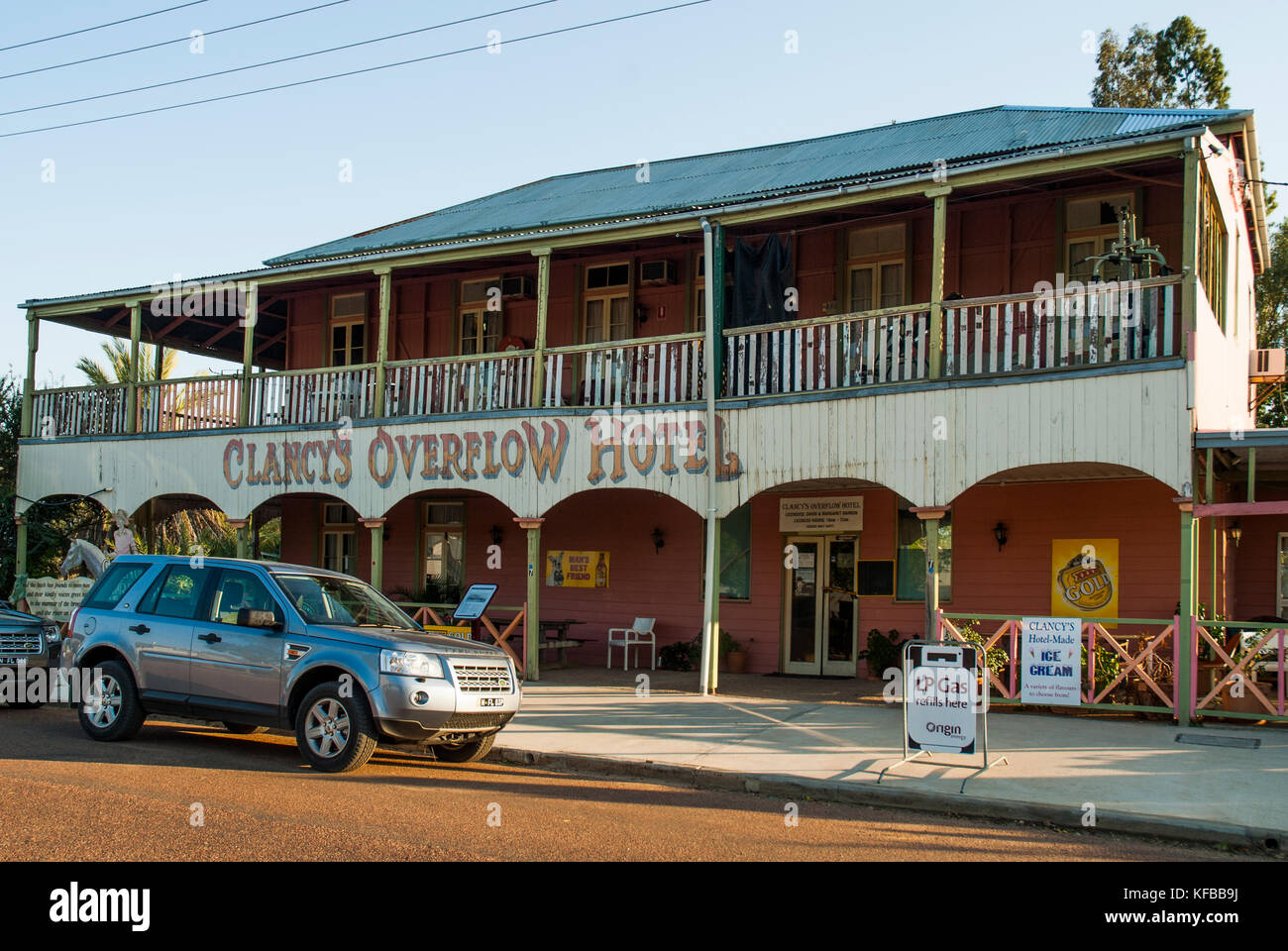 The historic Clancy's Overflow Hotel, named for the cattle drover ...