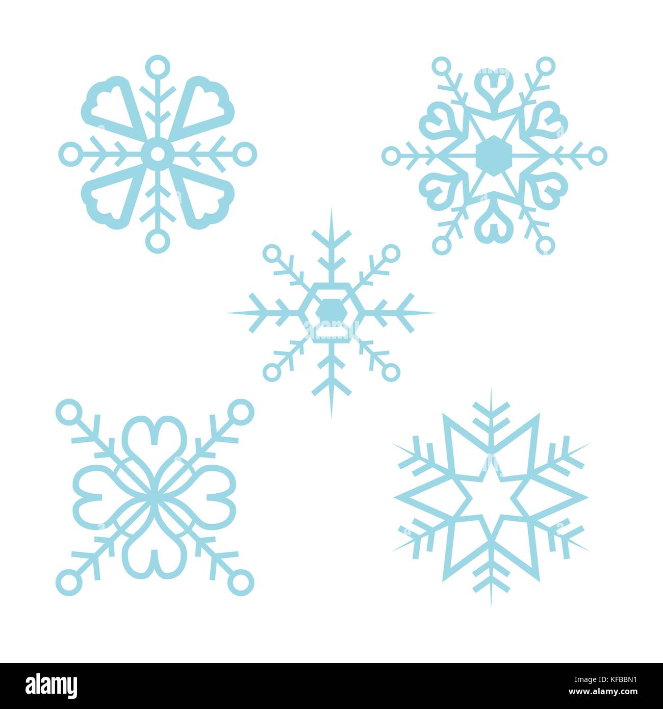 Snowflake Set Package Stock Vector Image & Art - Alamy