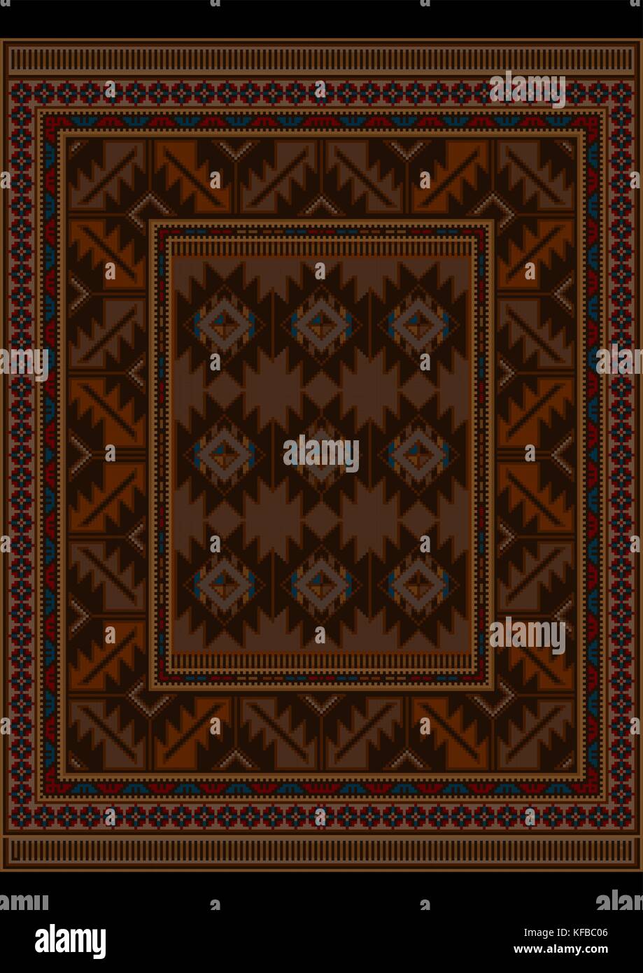 Vintage luxury carpet at brown shades and variegated pattern in the ...