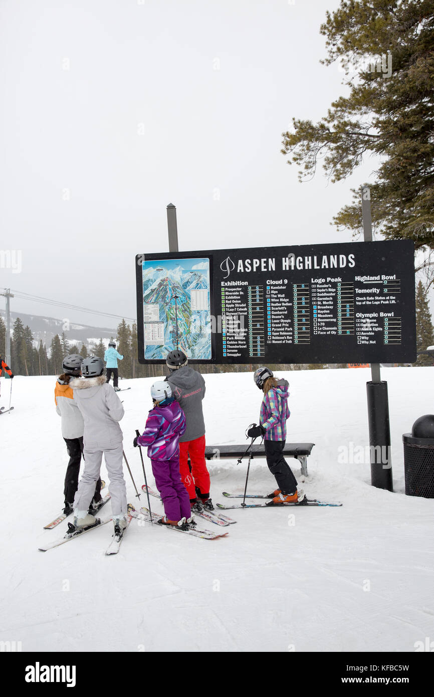 Aspen colorado trail map hi-res stock photography and images - Alamy