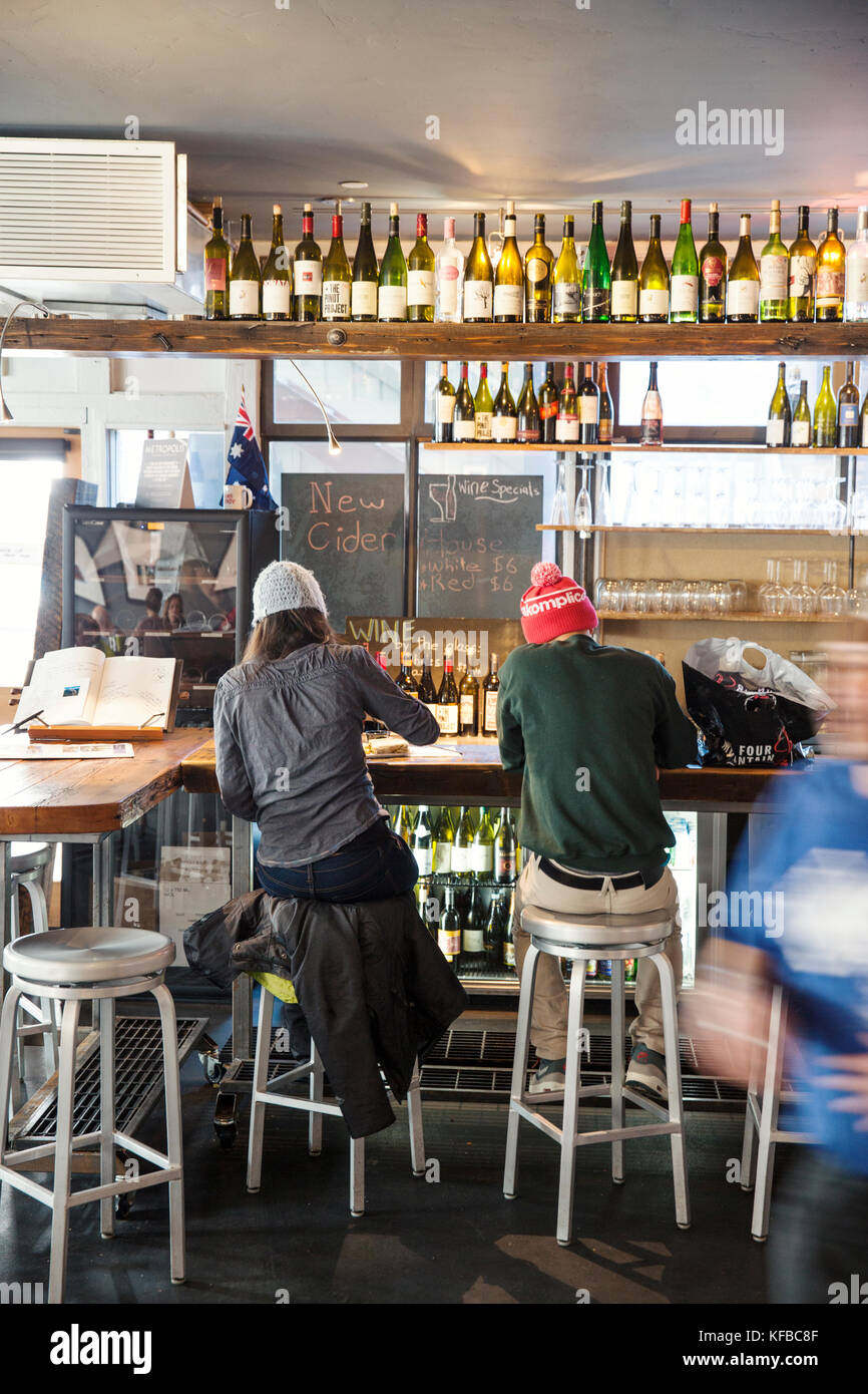 USA, Colorado, Aspen, having morning coffee and pasteries at Victoria's ...