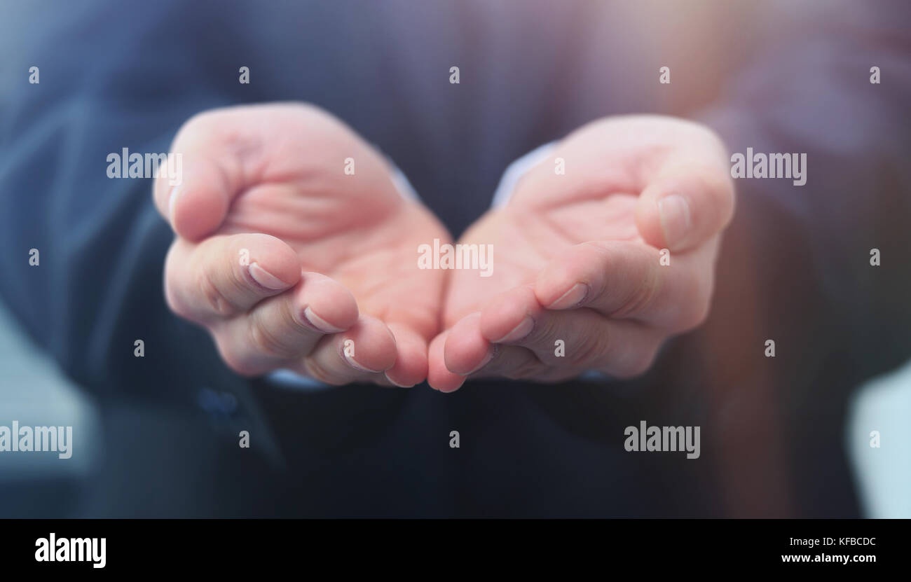 Businessman give you secret about successful business. Giving and ...