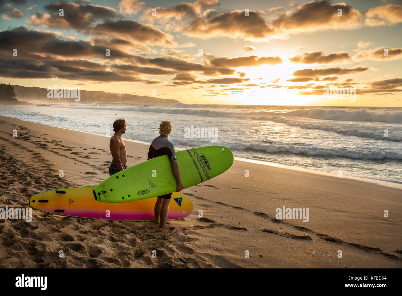 HAWAII, Oahu, North Shore, Big Wave surfer Jamie O'Brien surfing at ...
