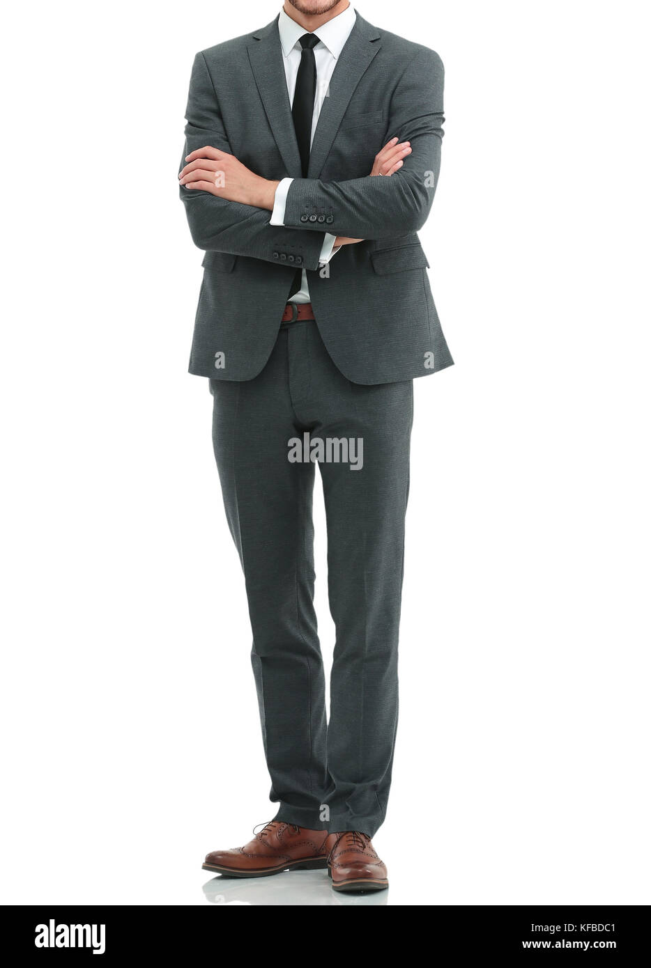 Portrait of a elegant handsome business man on white background Stock ...