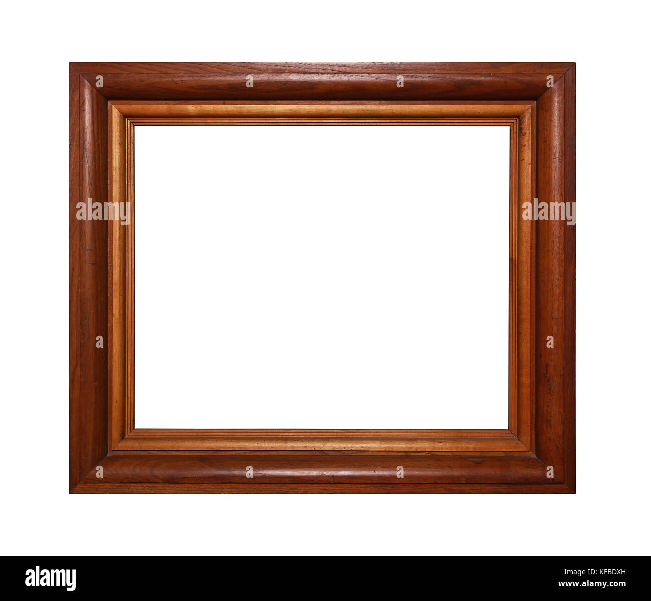 Simple minimalistic massive rectangular brown wooden classic frame for ...
