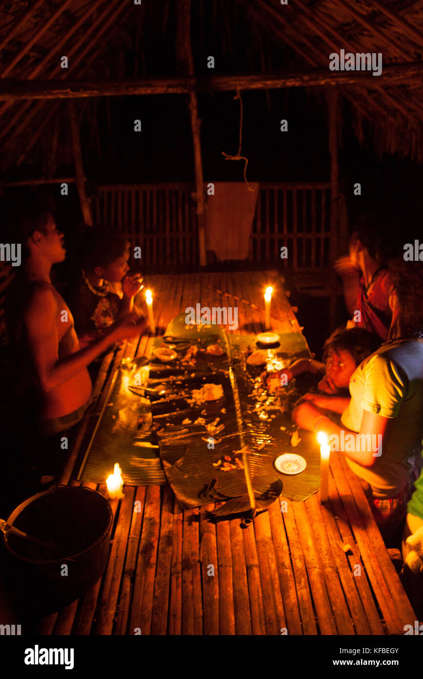 PHILIPPINES, Palawan, Barangay region, chicken, fish rice and ...