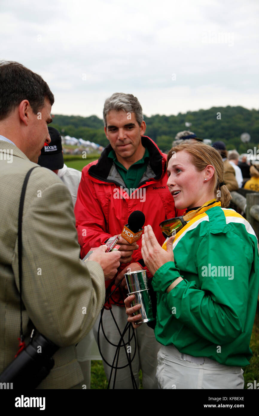 USA, Tennessee, Nashville, Iroquois Steeplechase, portrait of Irish ...