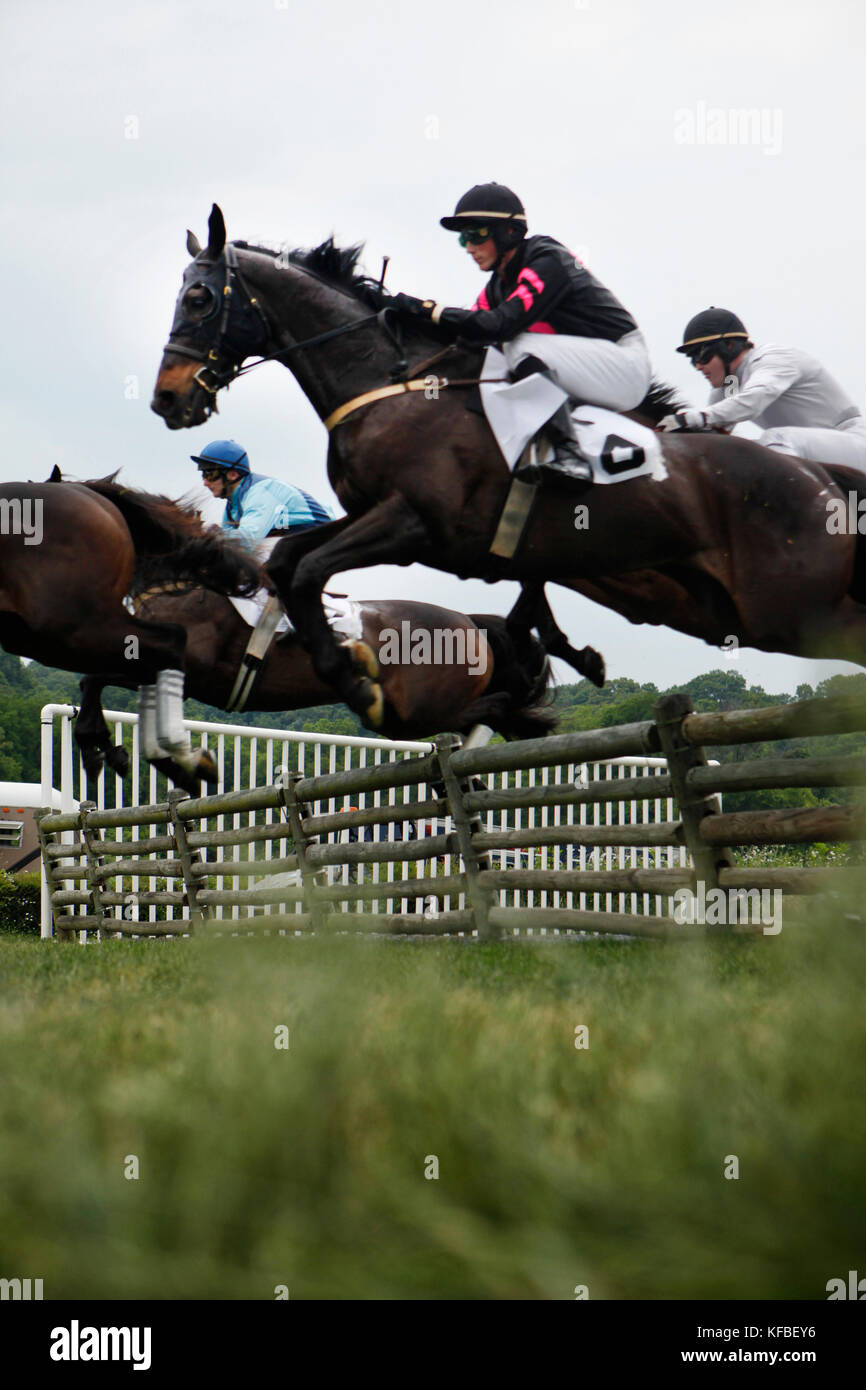 USA, Tennessee, Nashville, Iroquois Steeplechase, jockeys and their ...
