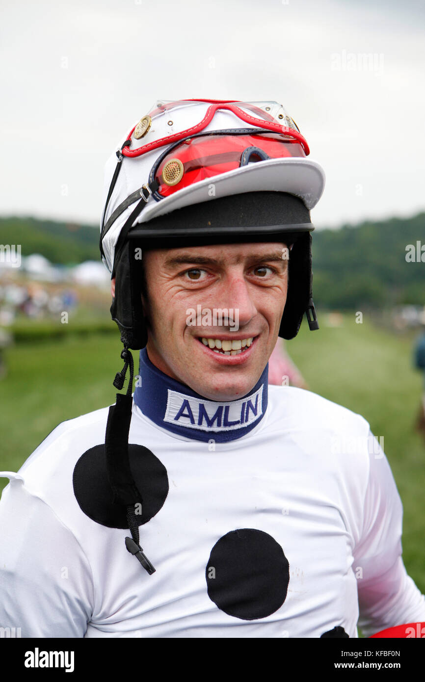 USA, Tennessee, Nashville, Iroquois Steeplechase, the winning jockey ...