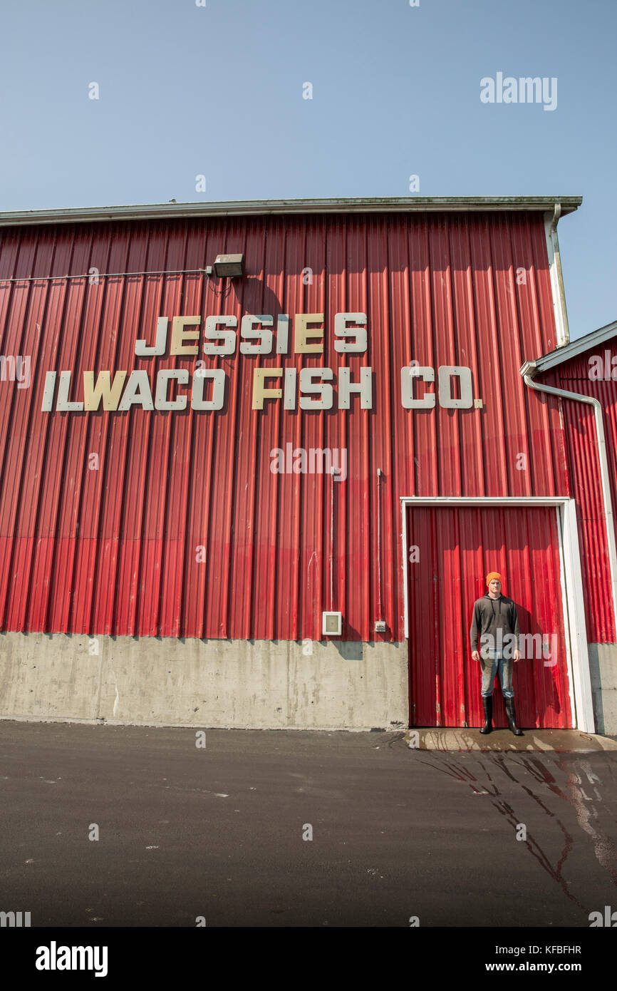 USA, Washington State, Ilwaco, the Port of Ilwaco located on the ...