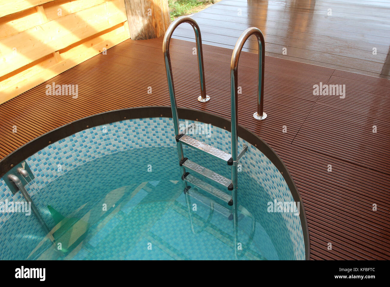 A small pool for cooling off after the sauna Stock Photo - Alamy