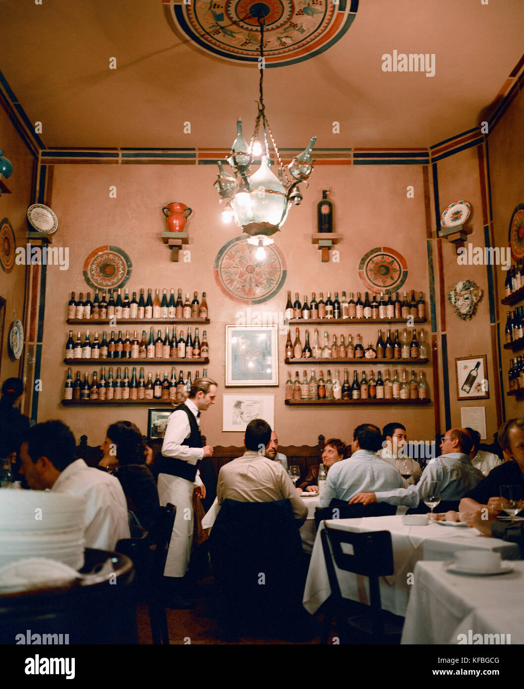 ITALY, Verona, people dining in Antica Bottega Del Vino Restaurant ...