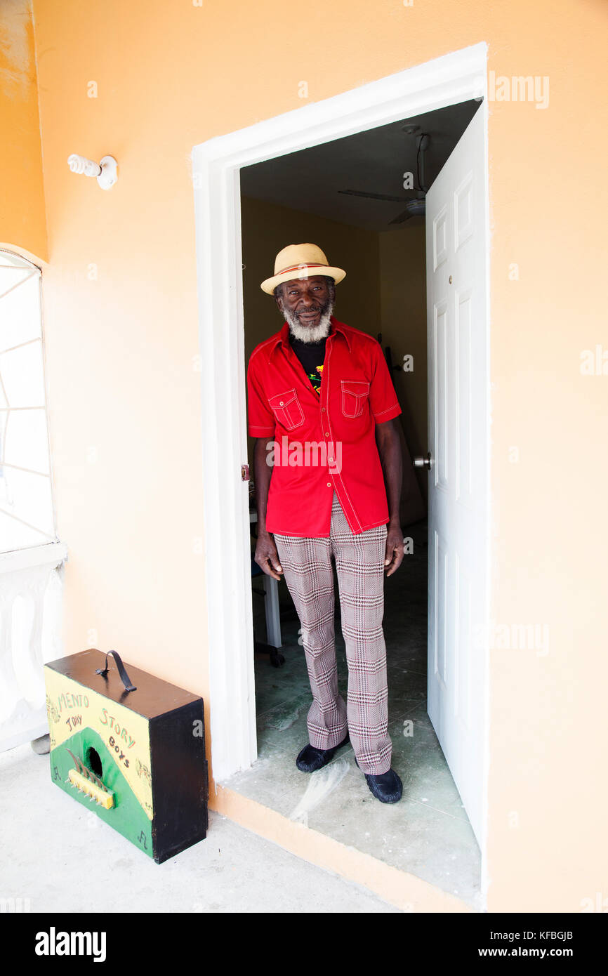 JAMAICA, Port Antonio. Derrick "Johnny" Henry of the Mento band, The ...
