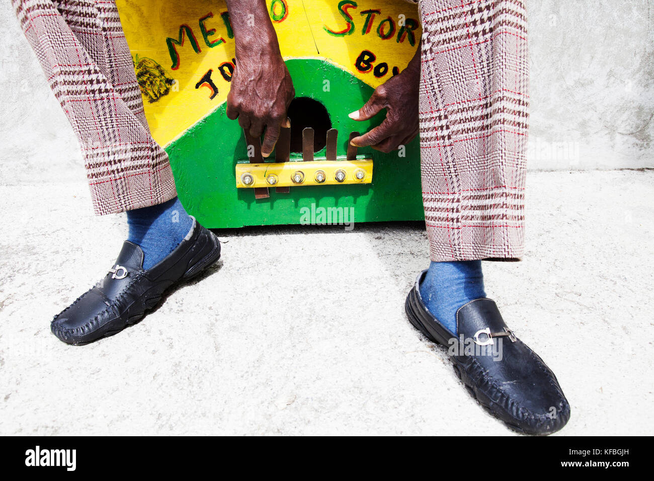 JAMAICA, Port Antonio. Derrick "Johnny" Henry of the Mento band, The ...