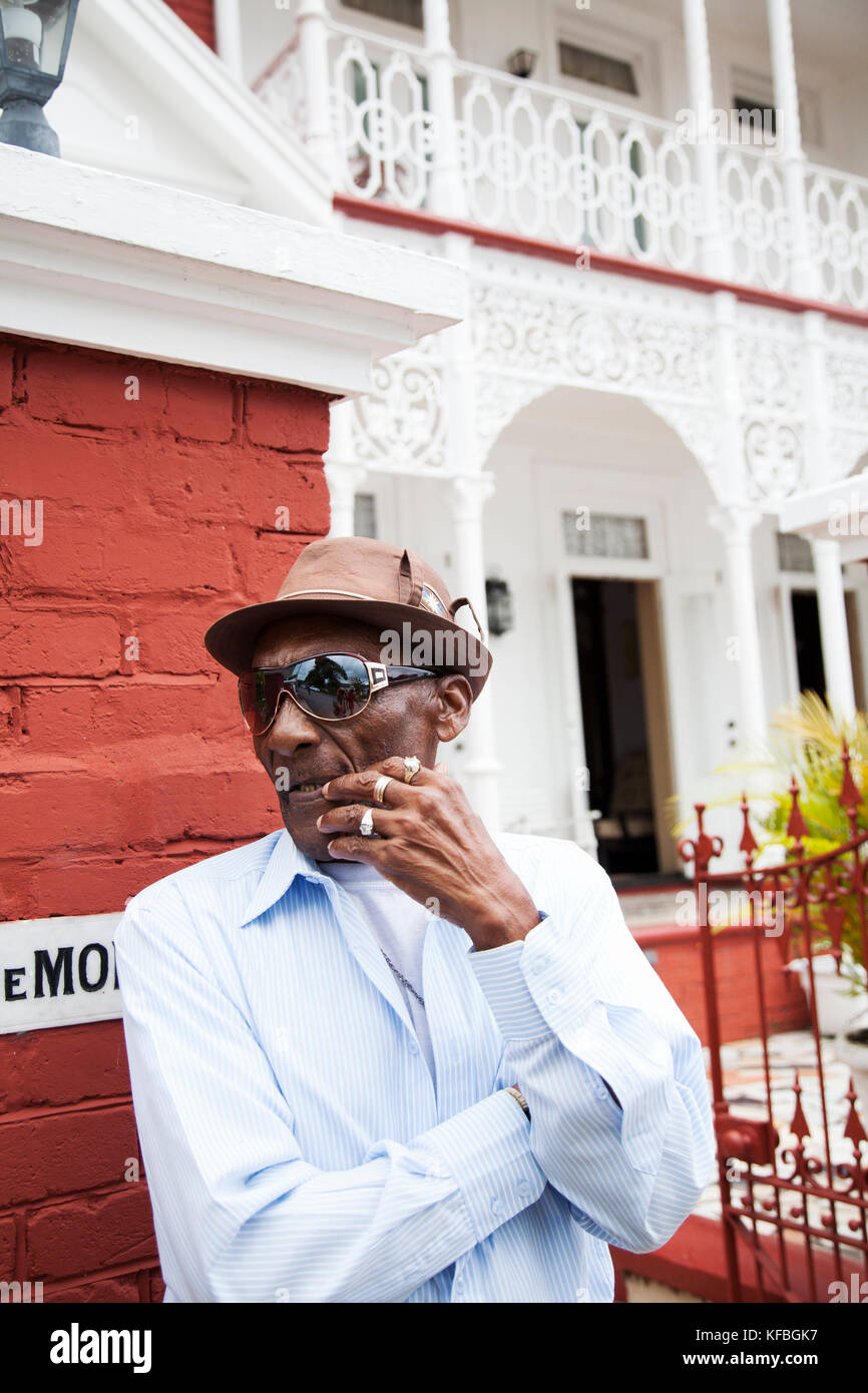JAMAICA, Port Antonio. Albert Minott, lead singer of the Jolly Boys ...