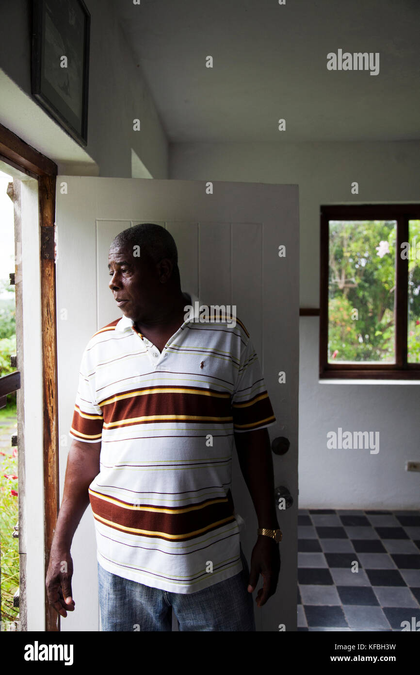 JAMAICA, Ocho Rios. Caretaker of Firefly, the house of playwright Noel ...