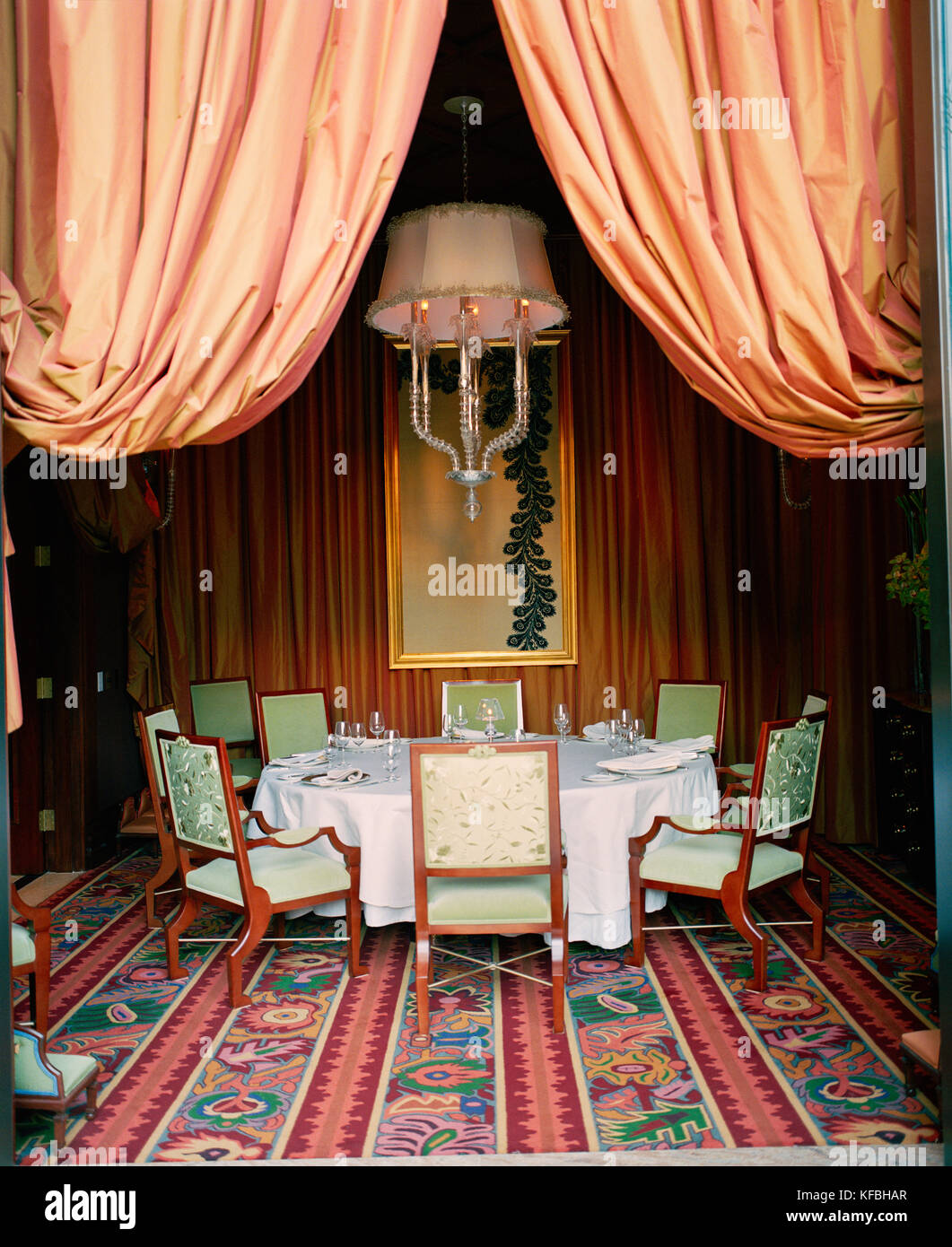 USA, Nevada, interior of dining room of Alex Restaurant Stock Photo - Alamy