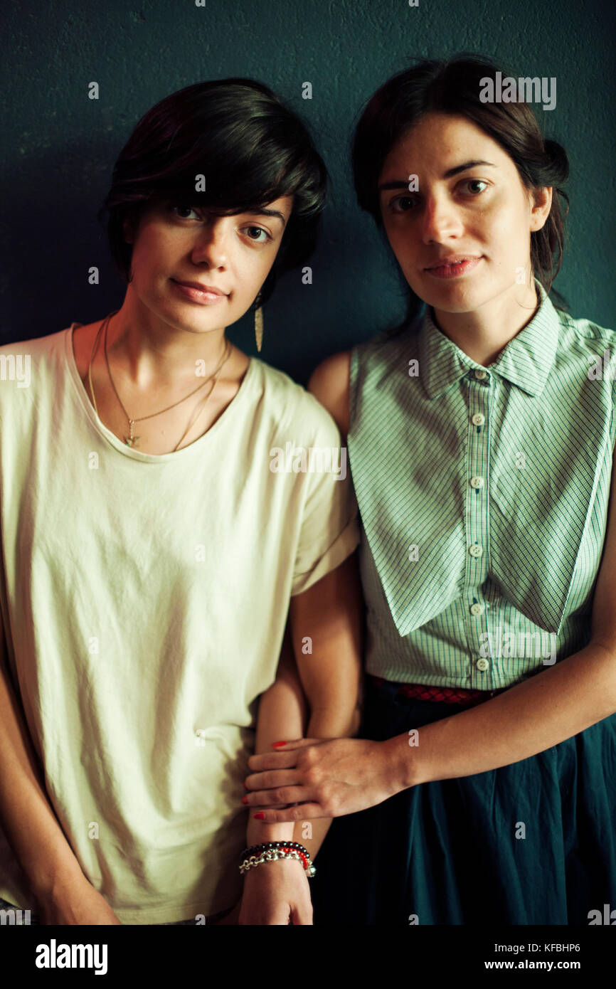RUSSIA, Moscow. Twin Sister Julia and Inga Vitryachenko in their ...