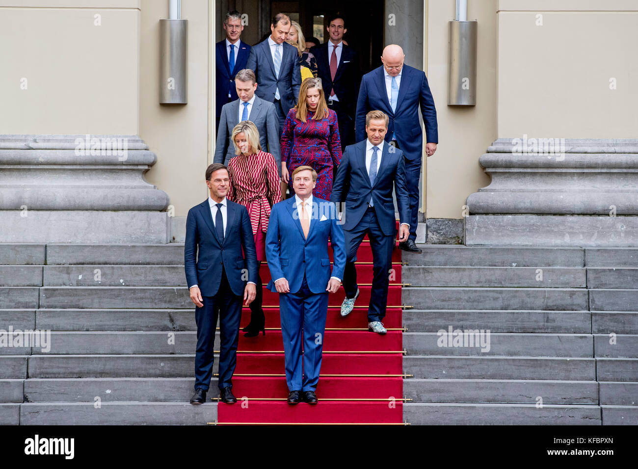 King Willem-Alexander of The Netherlands with Prime minister Mark Rutte ...