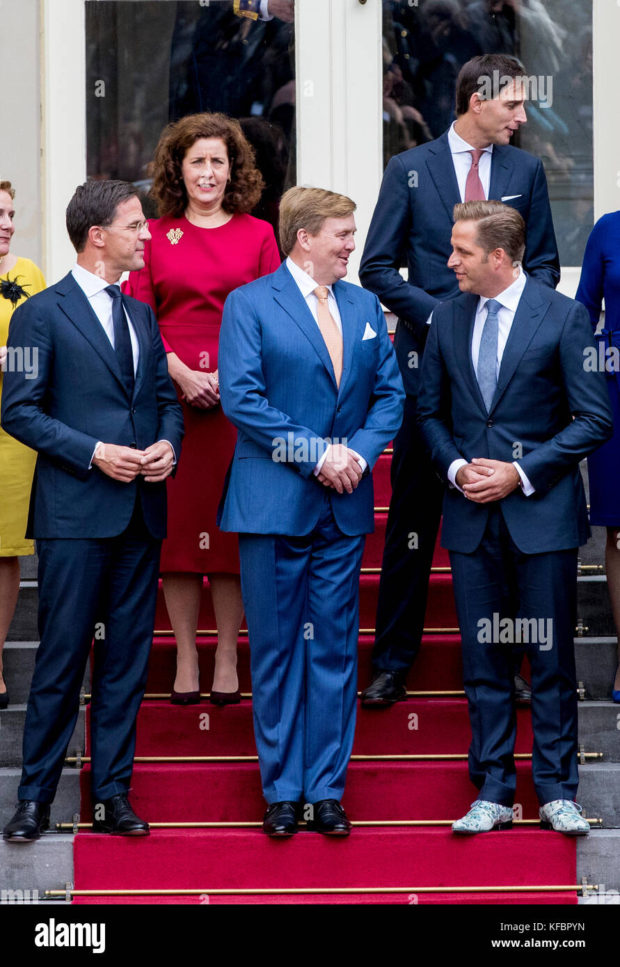 King Willem-Alexander of The Netherlands with Prime minister Mark Rutte ...