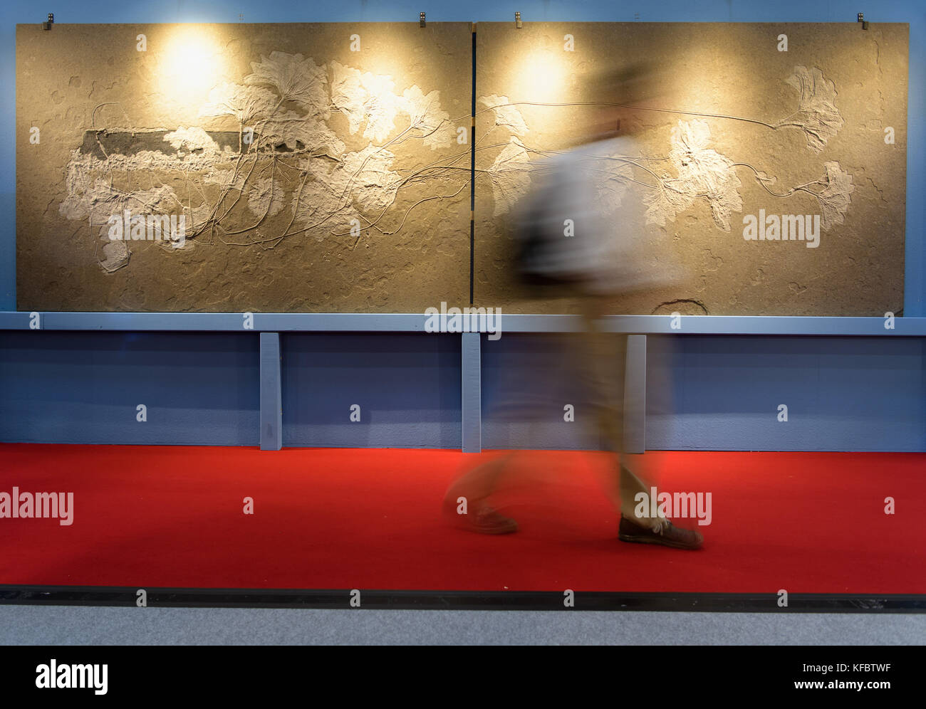 Munich, Germany. 27th Oct, 2017. A man walks past a five-meter-long ...