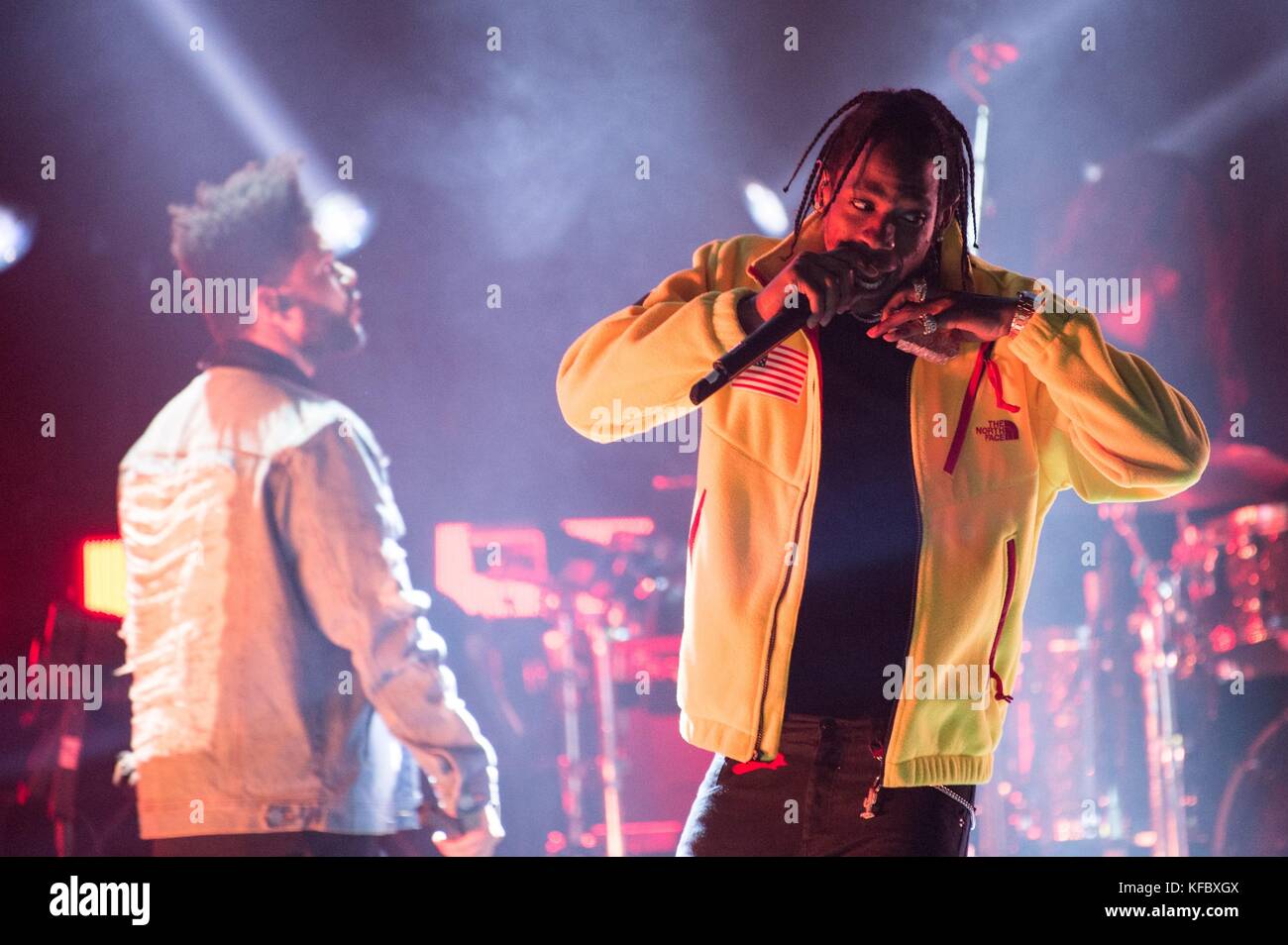 Brooklyn, NY, USA. 26th Oct, 2017. The Weeknd, Travis Scott in ...