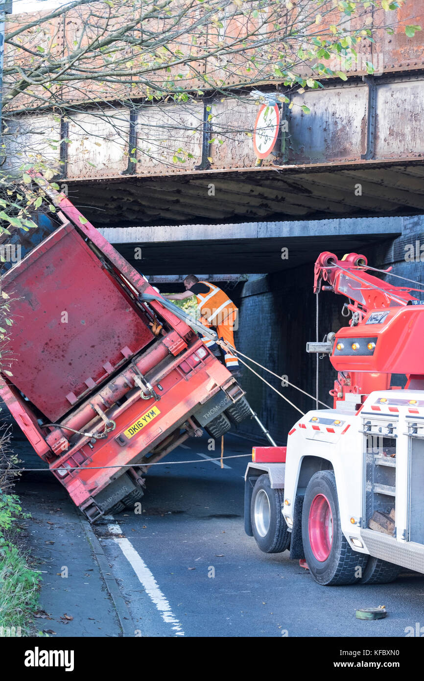Lorry uk bridge accident hi-res stock photography and images - Alamy