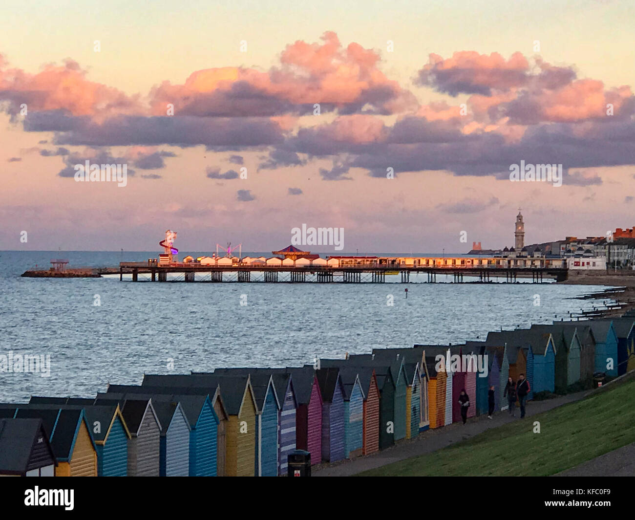 Herne Bay Kent England Sunset Stock Photos & Herne Bay Kent England ...