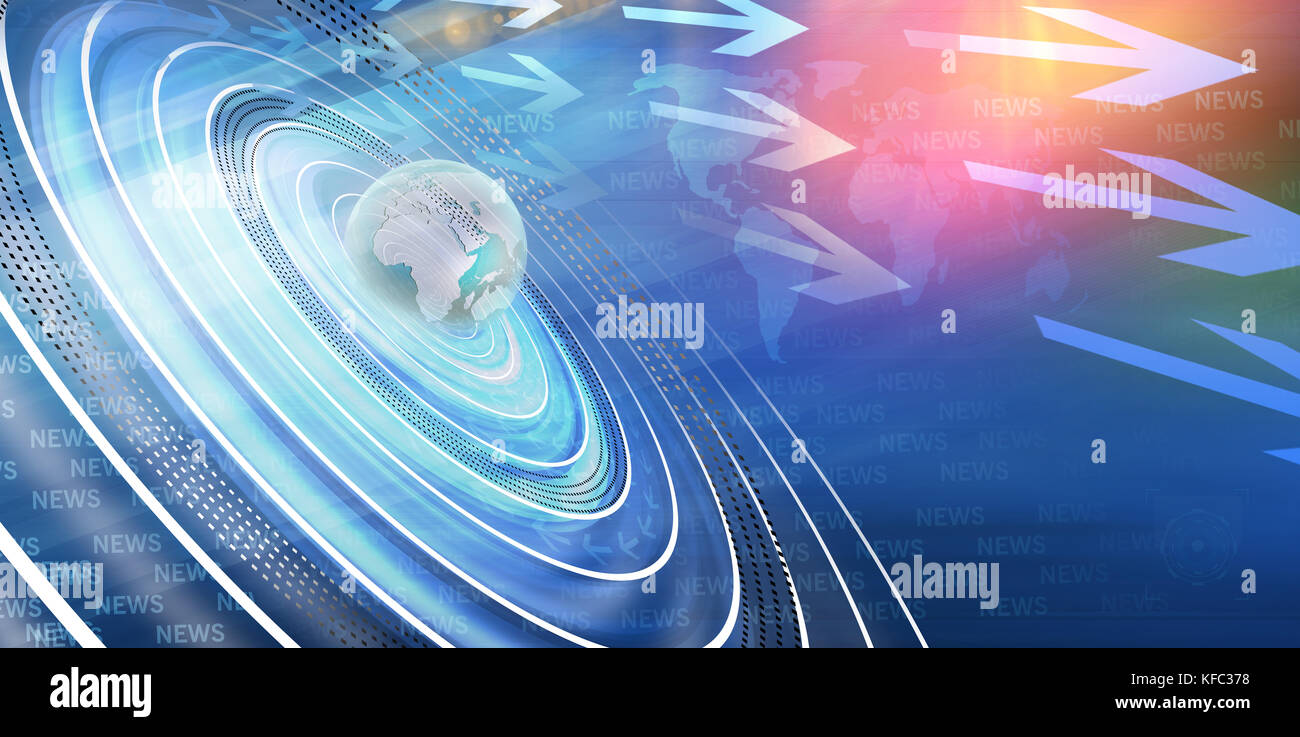 Expanding Concentric Circles Coming out From The Earth Globe with ...