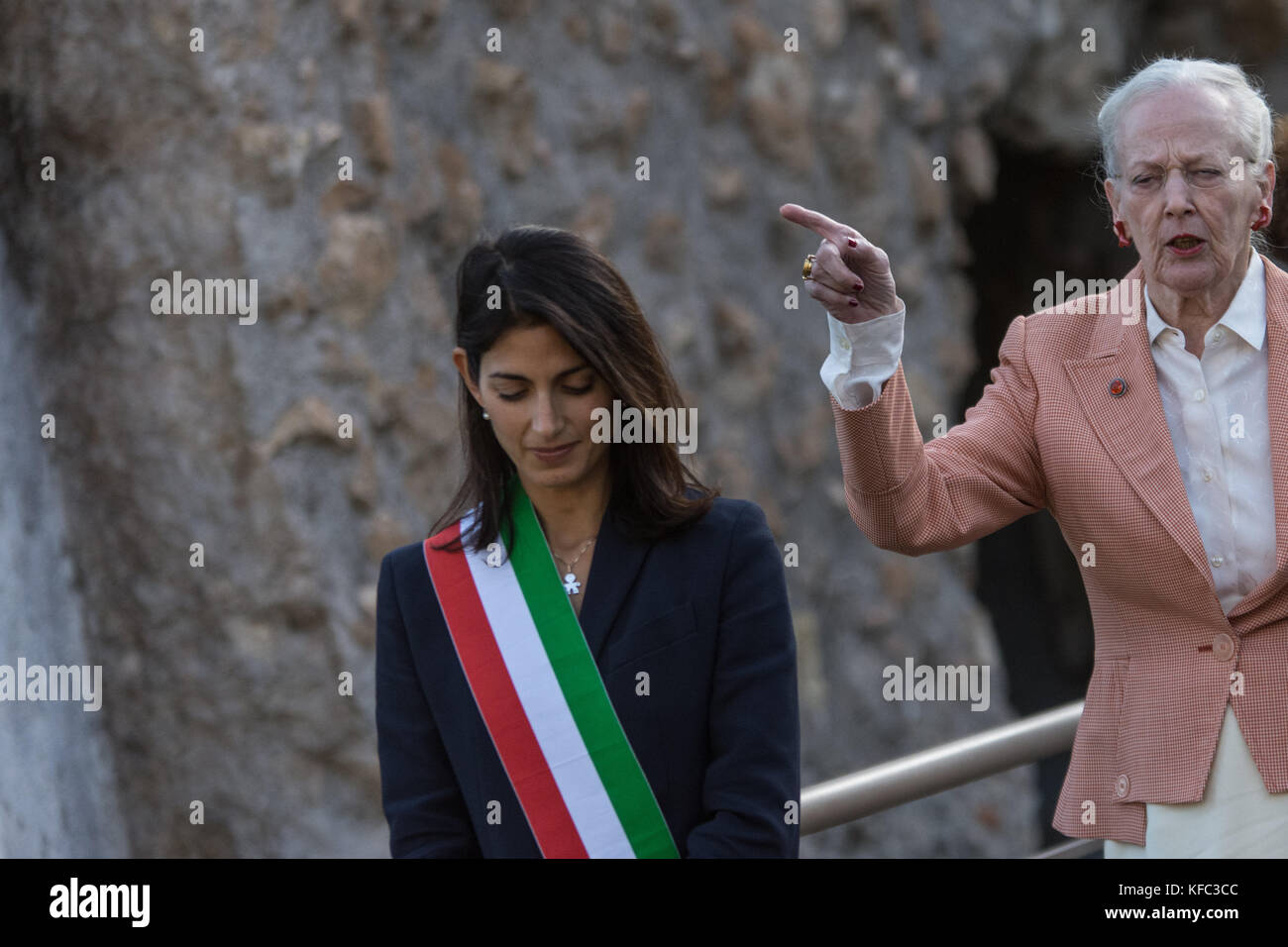 Rome, Italy. 26th Oct, 2017. Mayor of Rome Virginia Raggi welcomes ...
