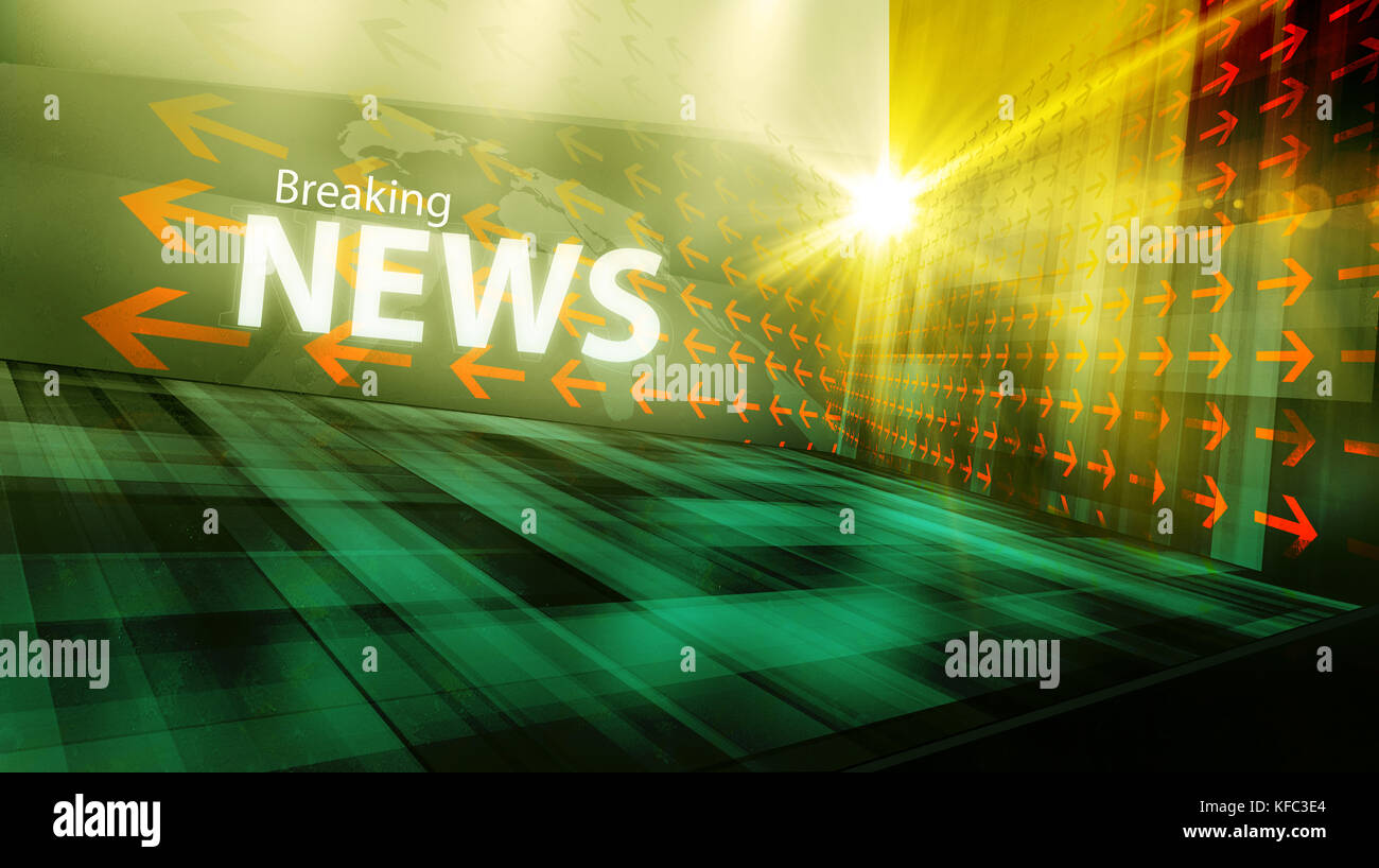 Graphical digital news background with arrows and news text Stock Photo ...
