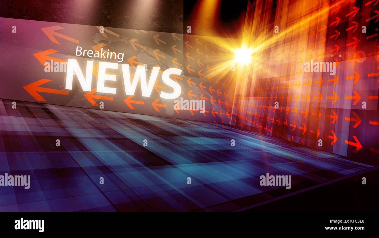 Graphical digital news background with arrows and news text Stock Photo ...