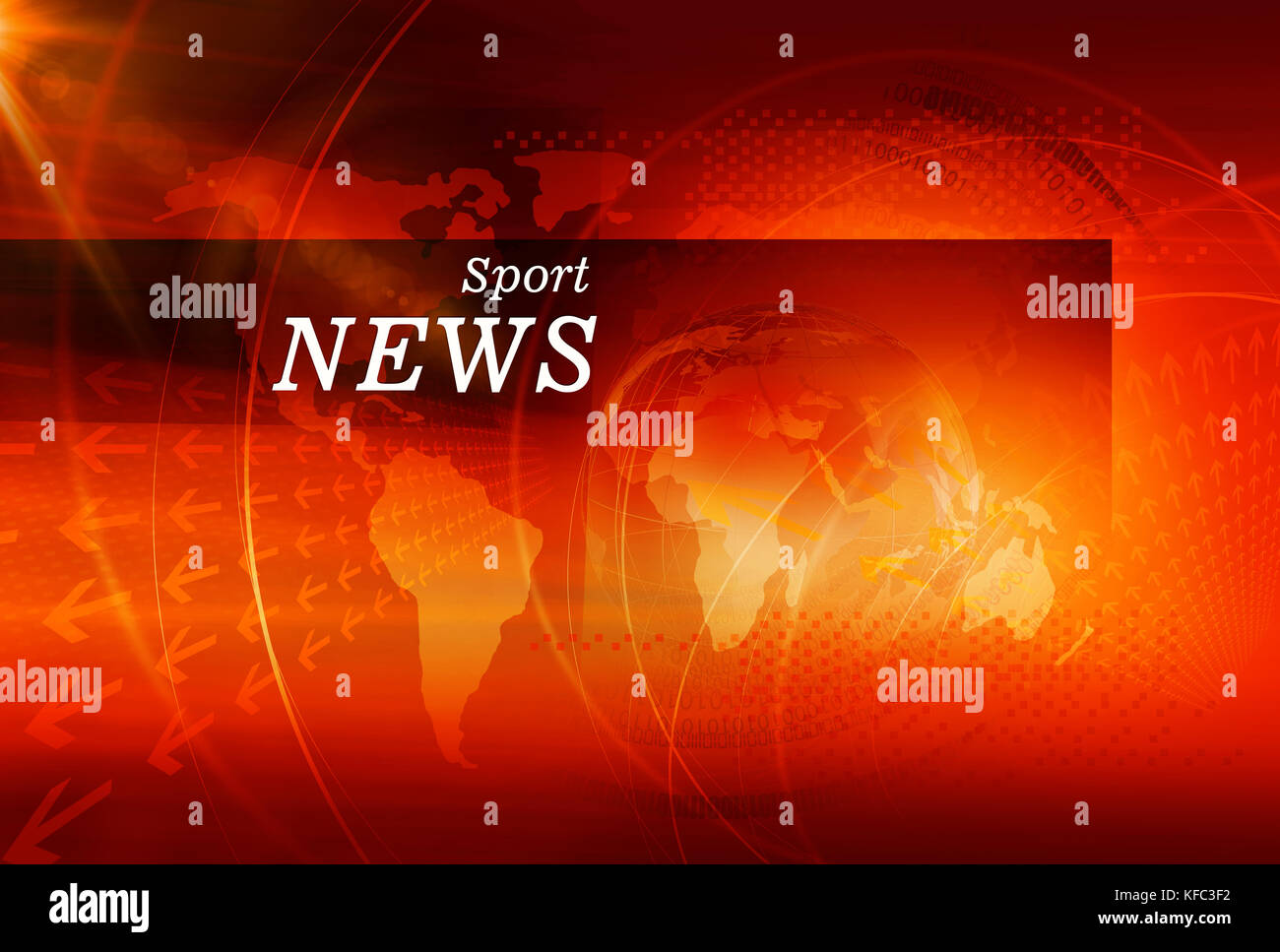 Graphical Sport News Background with World Map and Round Circles Stock ...