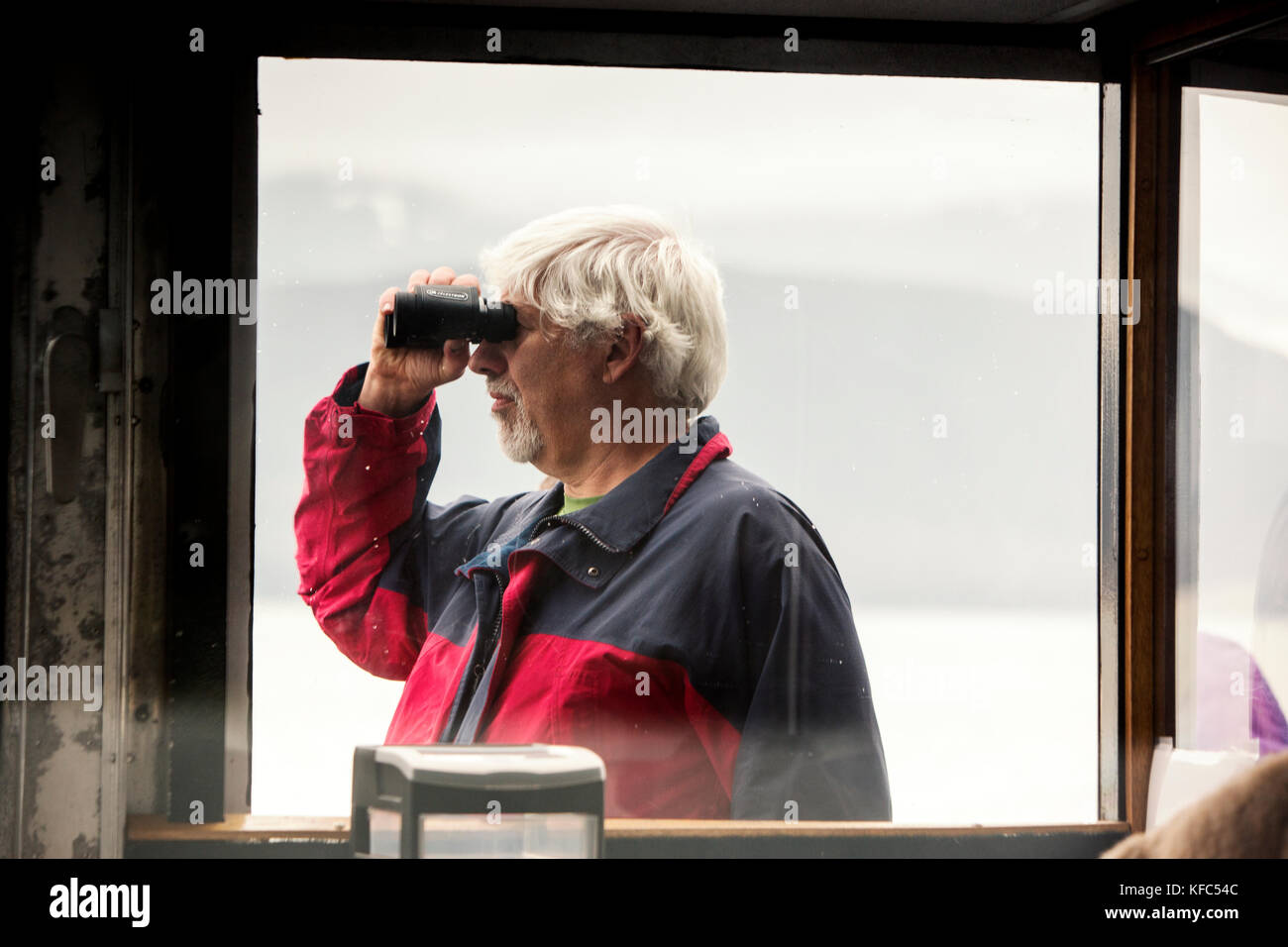 USA, Alaska, Juneau, whale watching and exploring in Stephens Passage ...