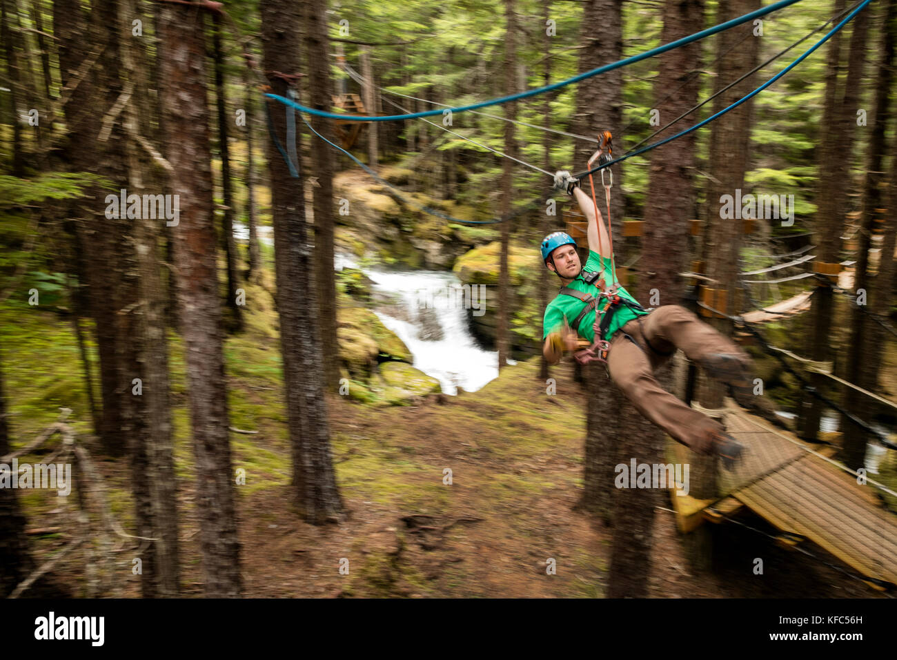 Grizzly falls zip line hi-res stock photography and images - Alamy